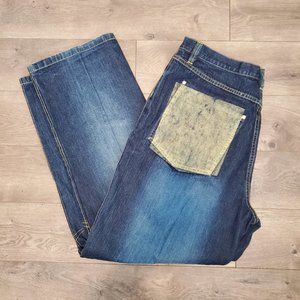 Outkast | Jeans | Vtg Outkast Mens 4x34 Blue Jeans Yellow Graffiti Back ...